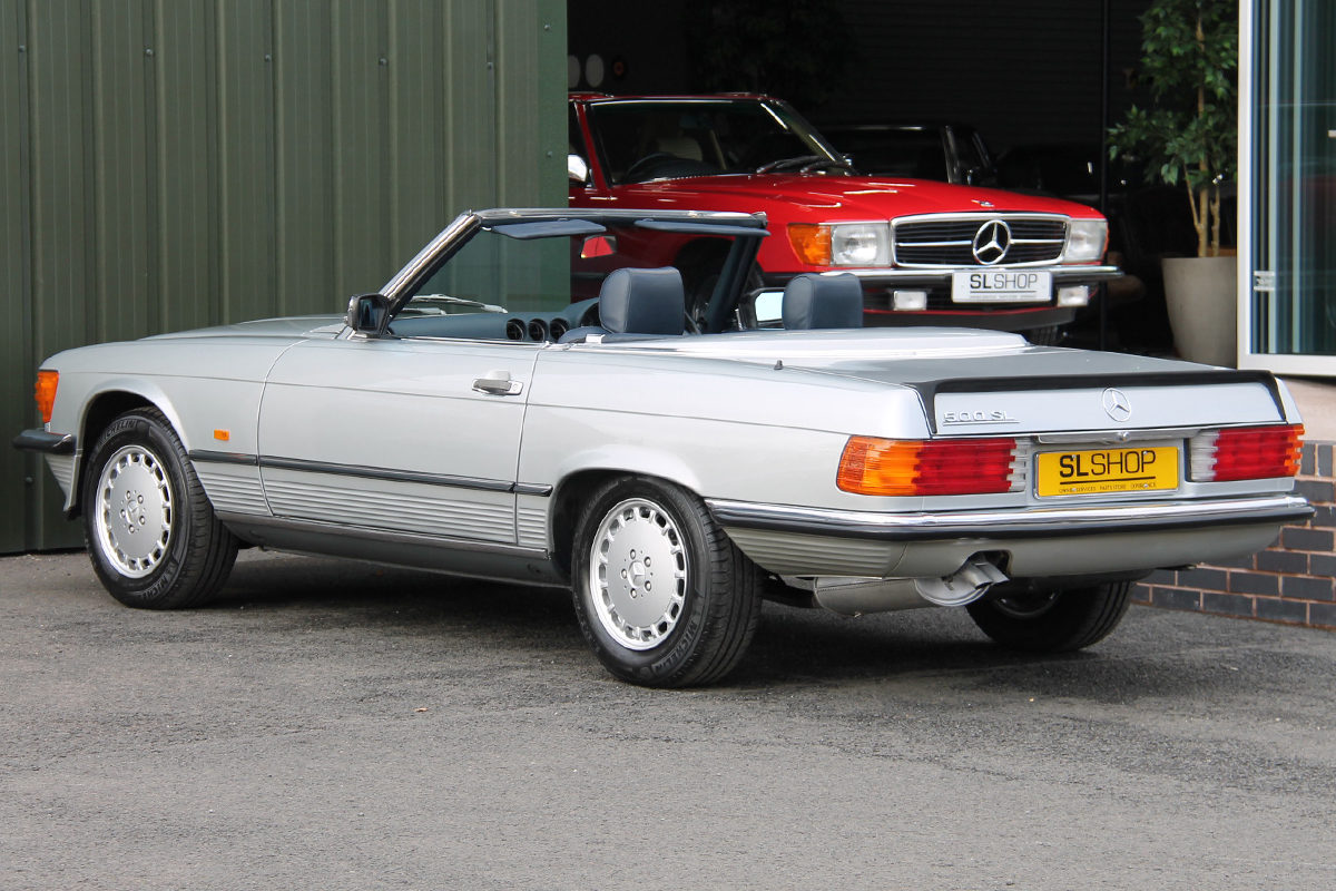 1987 Mercedes-Benz 500SL (R107) #2174 Astral Silver with Blue Leather ...
