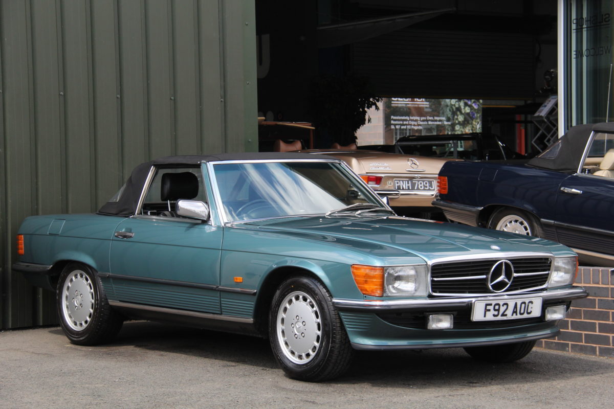 1989 Mercedes-Benz R107 300SL Petrol Blue With Black interior - The SLSHOP
