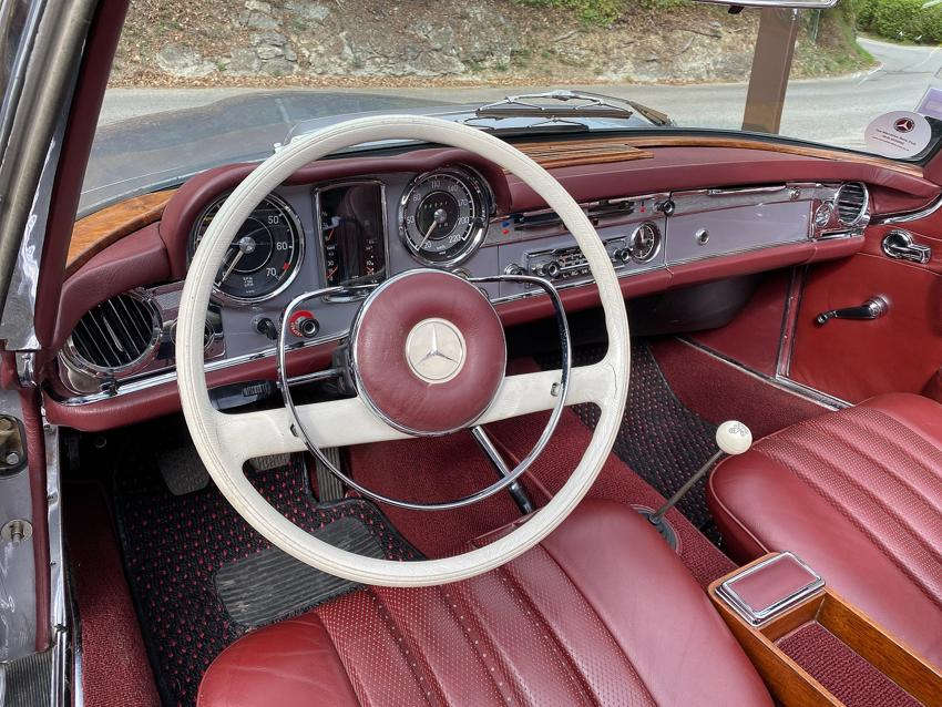 1966 Mercedes-Benz 230SL LHD Pagoda Silver with Red Leather interior ...