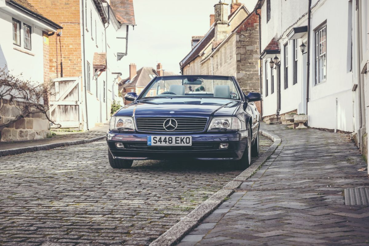 1997 Mercedes-Benz SL320 R129 Azurite Blue 366 with Gray Nappa Leather ...