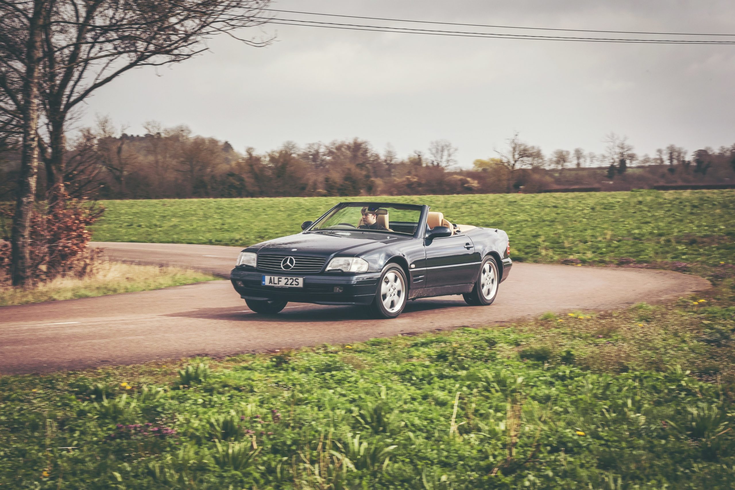 1999 SL320 R129 Green Black Metallic (189) with Saffron Nappa Leather ...
