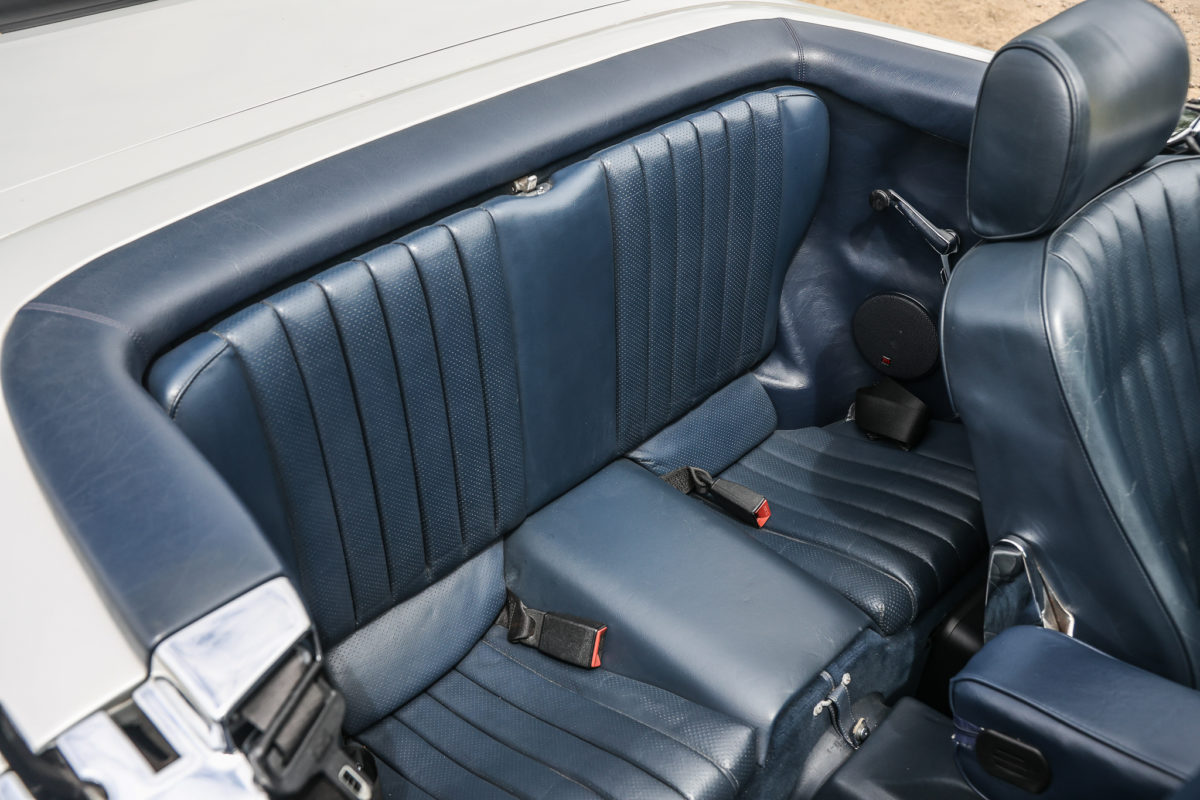 1989 Mercedes-Benz R107 500SL Astral Silver (735) with Royal Blue ...