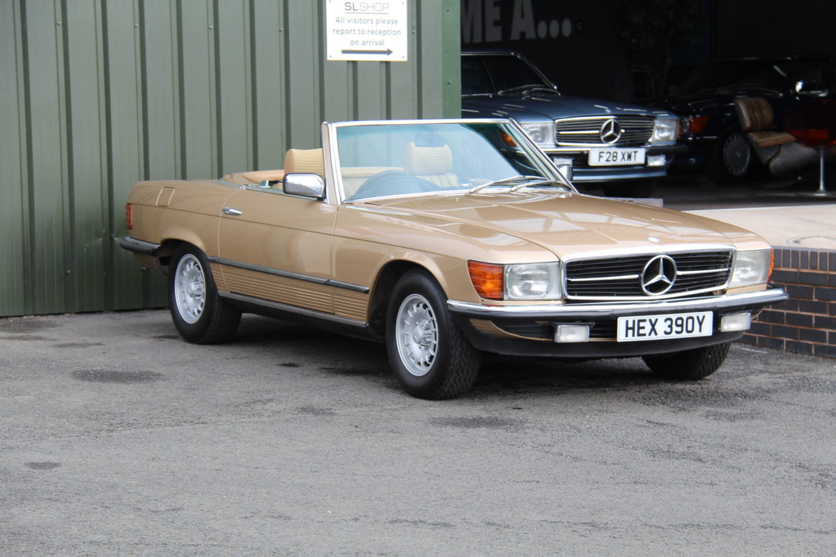 1983 Mercedes-Benz R107 280SL Champagne (473) with MB Tex Bamboo (104 ...