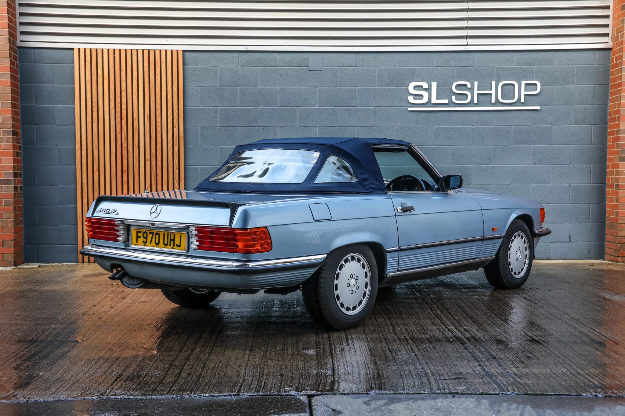 1988 Mercedes Benz R107 500SL Diamond Blue (355) with Blue Check (072 ...