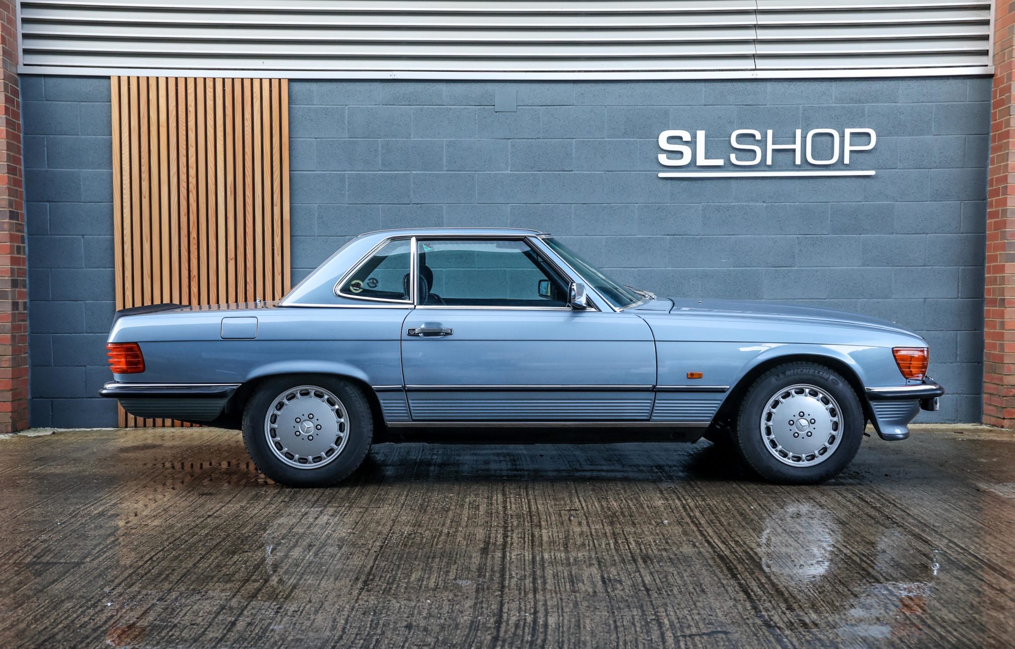 1988 Mercedes Benz R107 500SL Diamond Blue (355) with Blue Check (072 ...