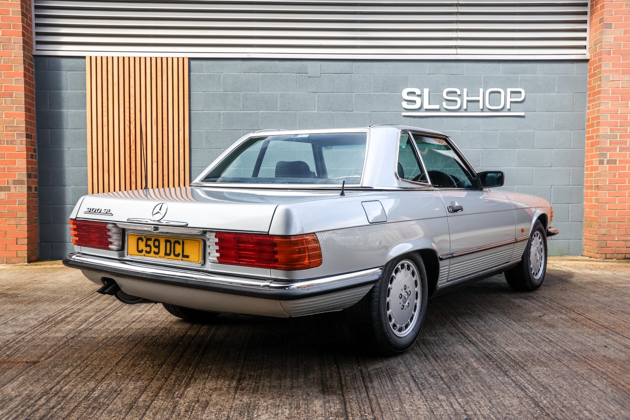 1986 Mercedes Benz R107 300SL Astral Silver (735) with Blue Check (072 ...