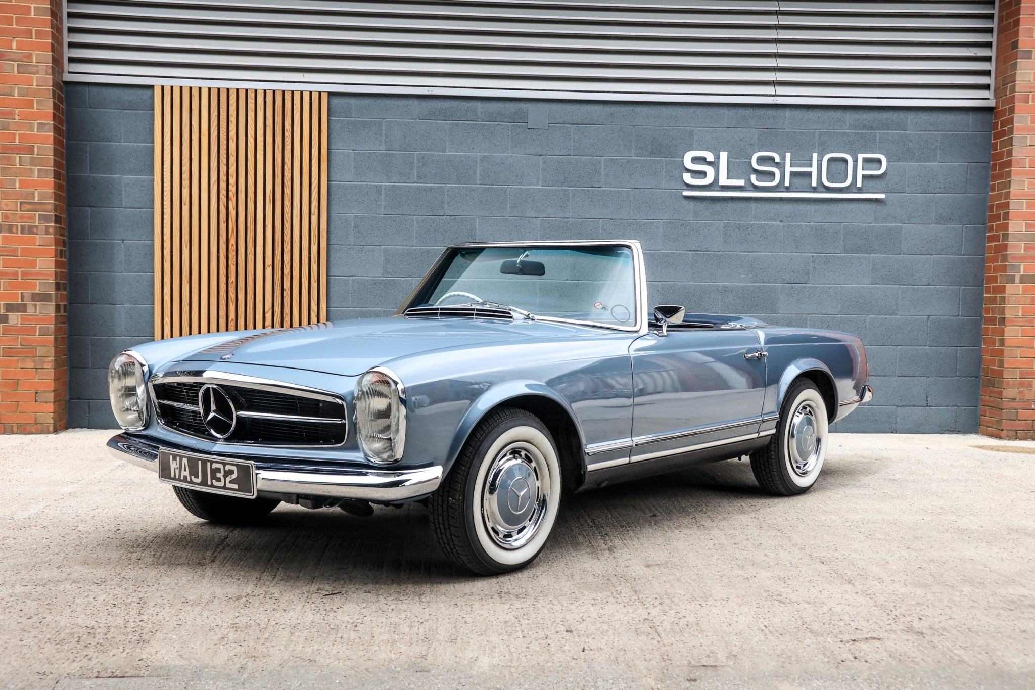 1970 Mercedes Benz W113 280SL Gray Blue (906) with Blue MB Tex (135 ...