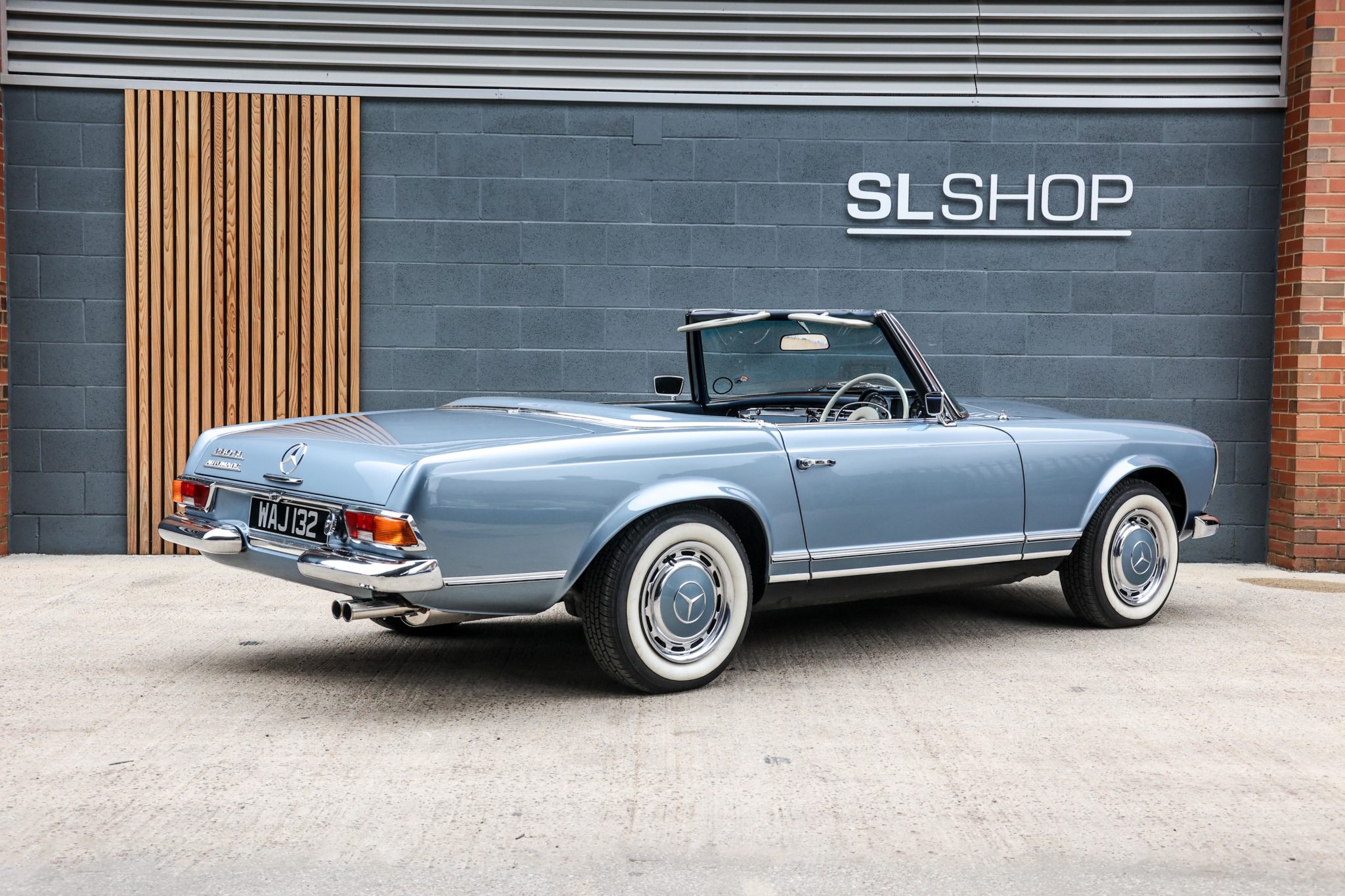 1970 Mercedes Benz W113 280SL Gray Blue (906) with Blue MB Tex (135 ...