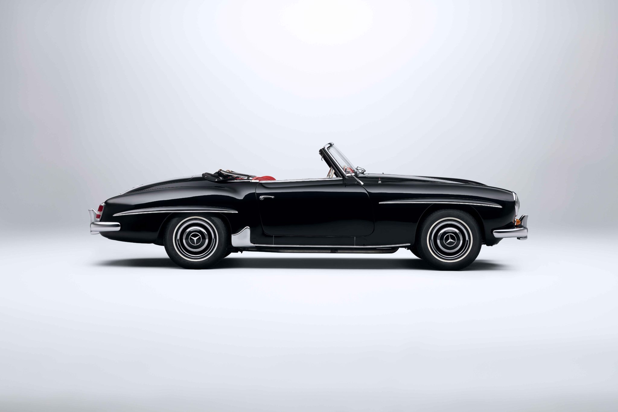 1960 Mercedes Benz W121 190SL Black (872) with Red Leather (641) 237NPP ...