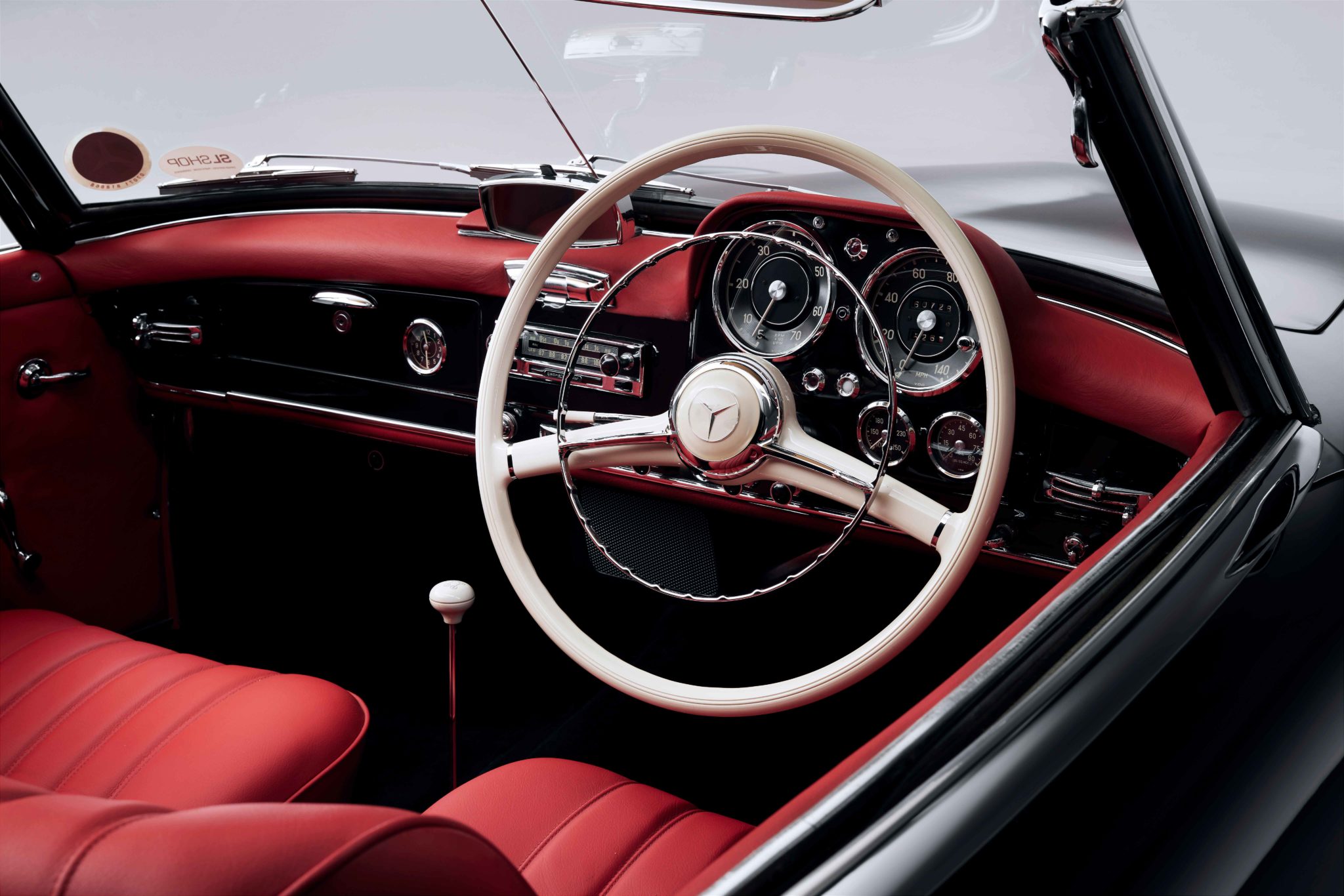 1960 Mercedes Benz W121 190SL Black (872) with Red Leather (641) 237NPP ...