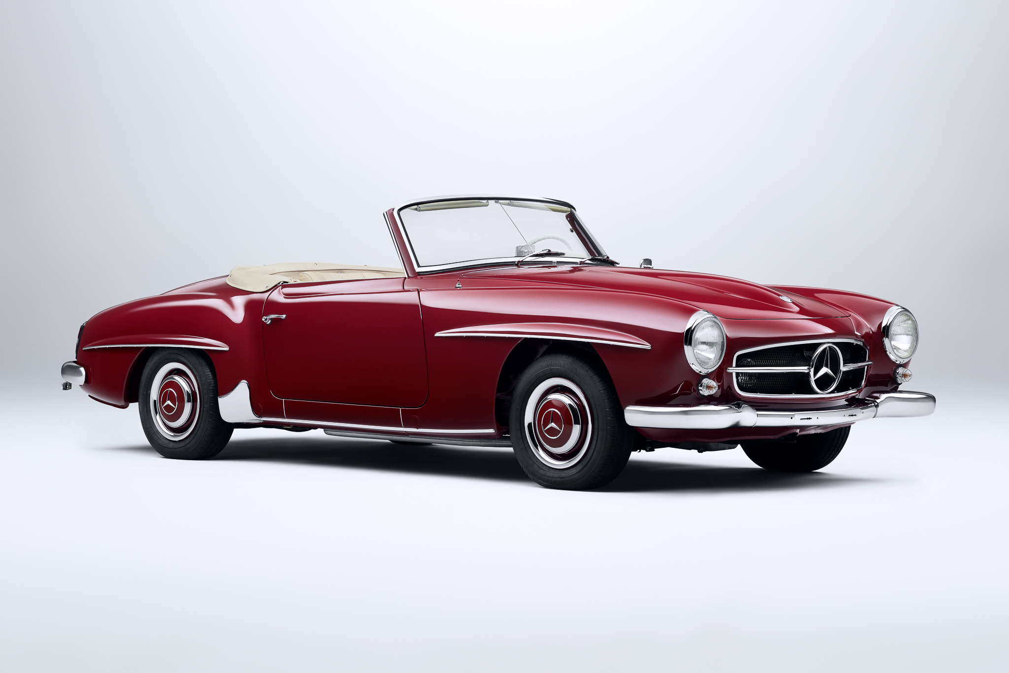 1955 Mercedes Benz W121 190SL Red (576) with Parchment (8014) 492XUC ...