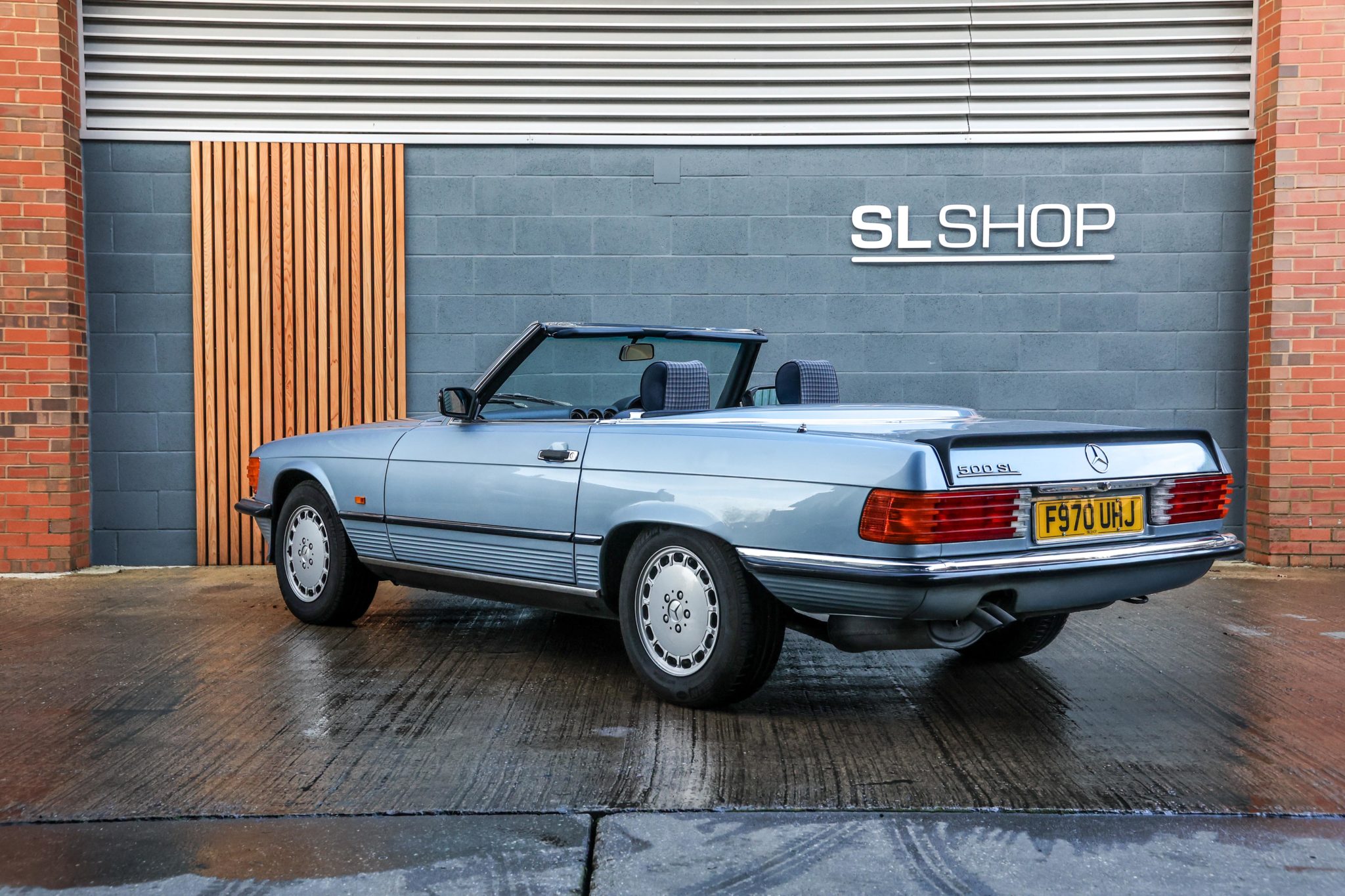1988 Mercedes Benz R107 500SL Diamond Blue (355) with Blue Check (072 ...
