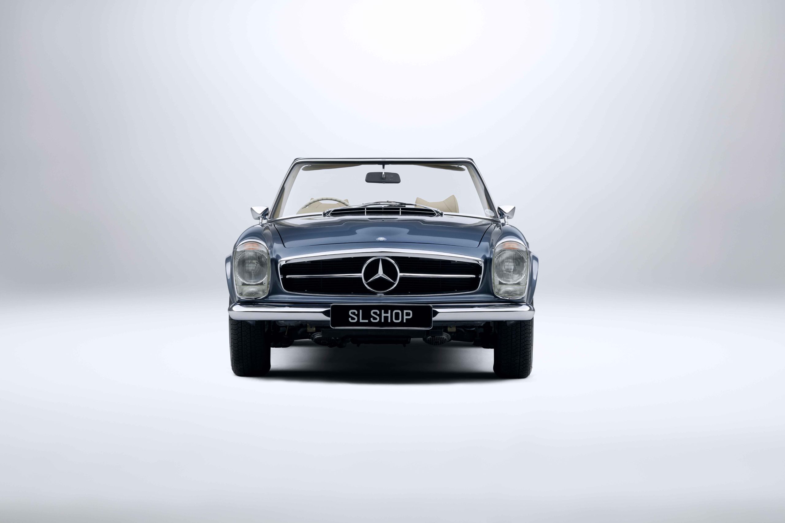 1970 Mercedes Benz W113 280SL Medium Blue (396) with Cream Beige ...