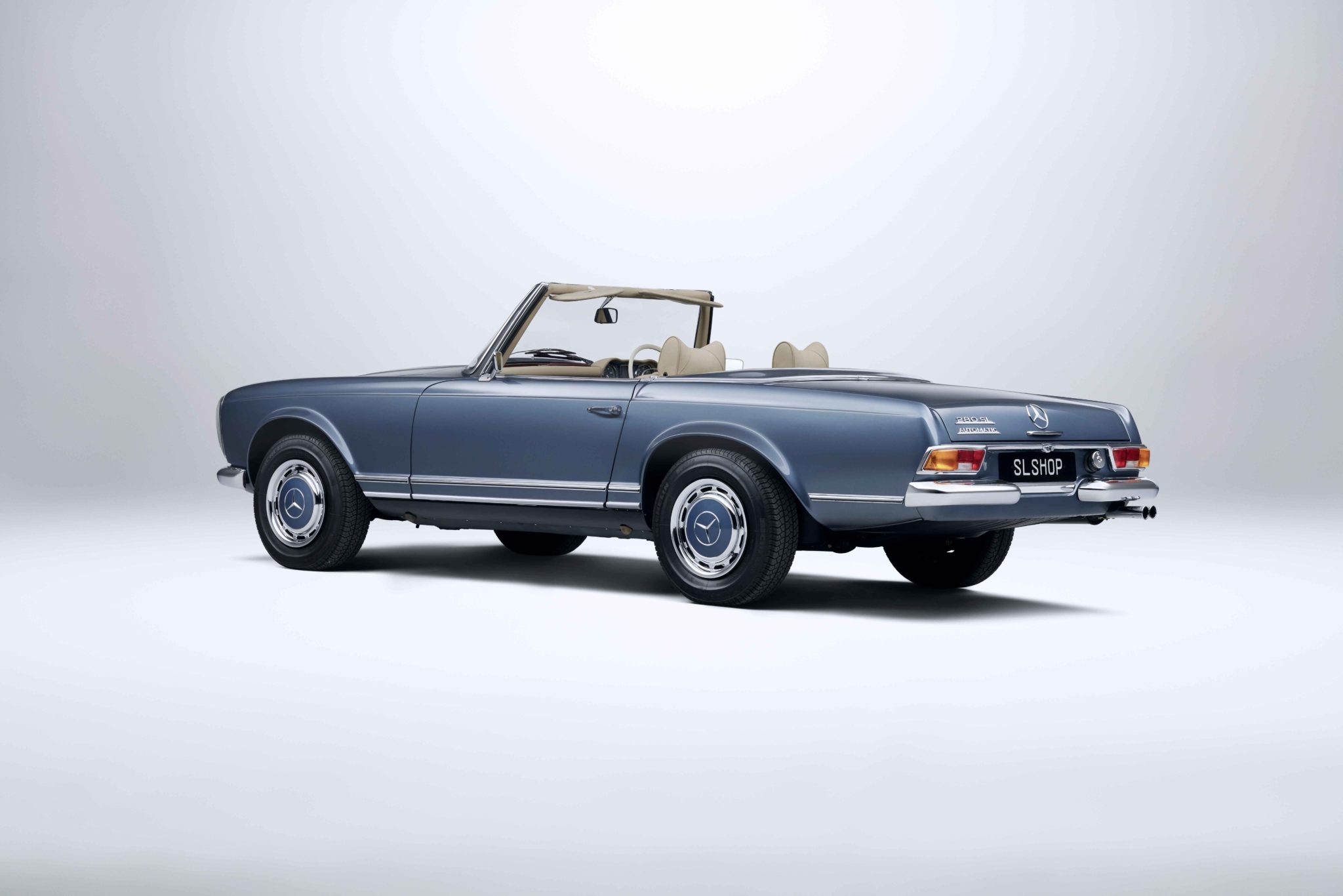1970 Mercedes Benz W113 280SL Medium Blue (396) with Cream Beige ...