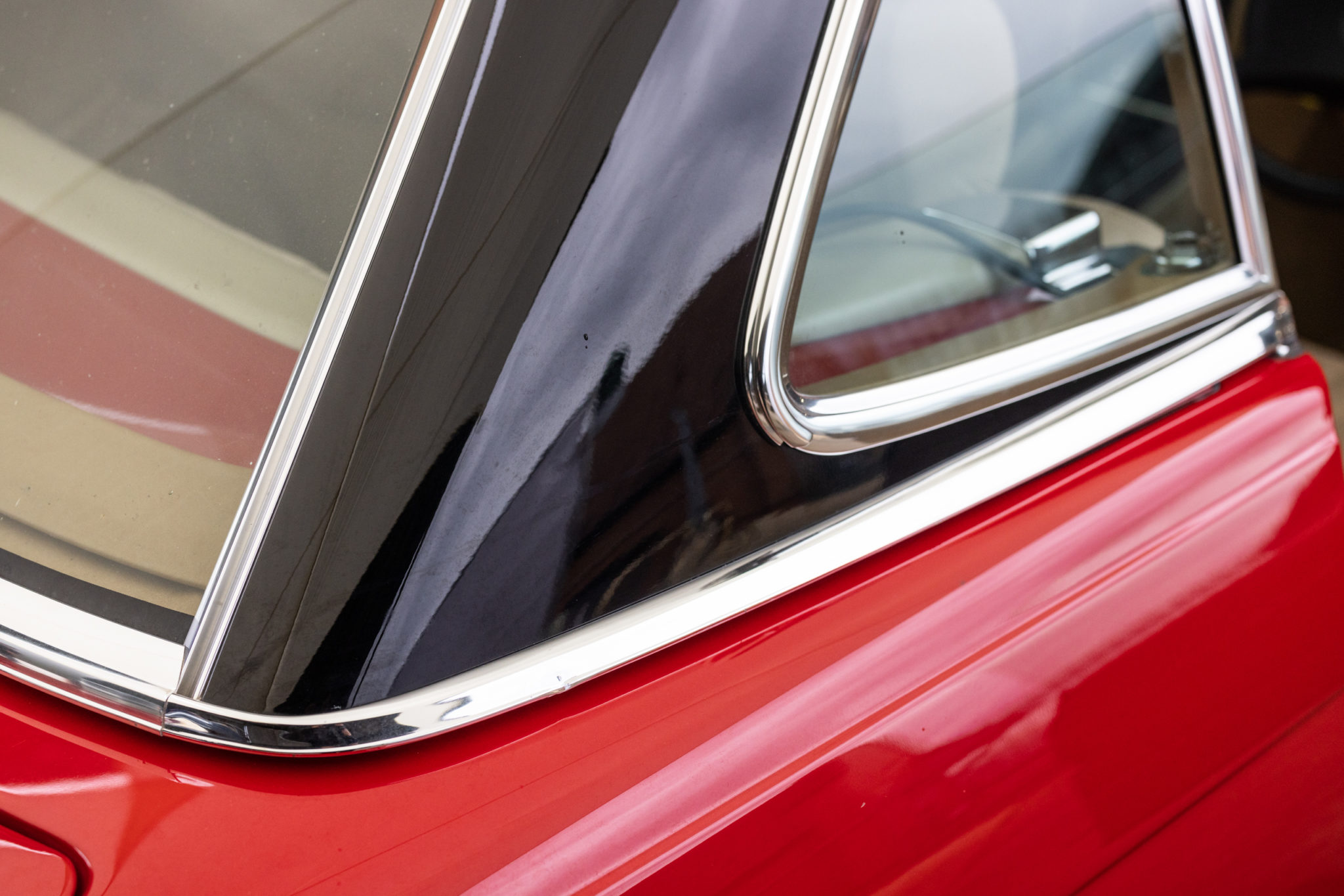 1989 Mercedes Benz R107 300SL Sportline Signal Red (568) with Beige ...