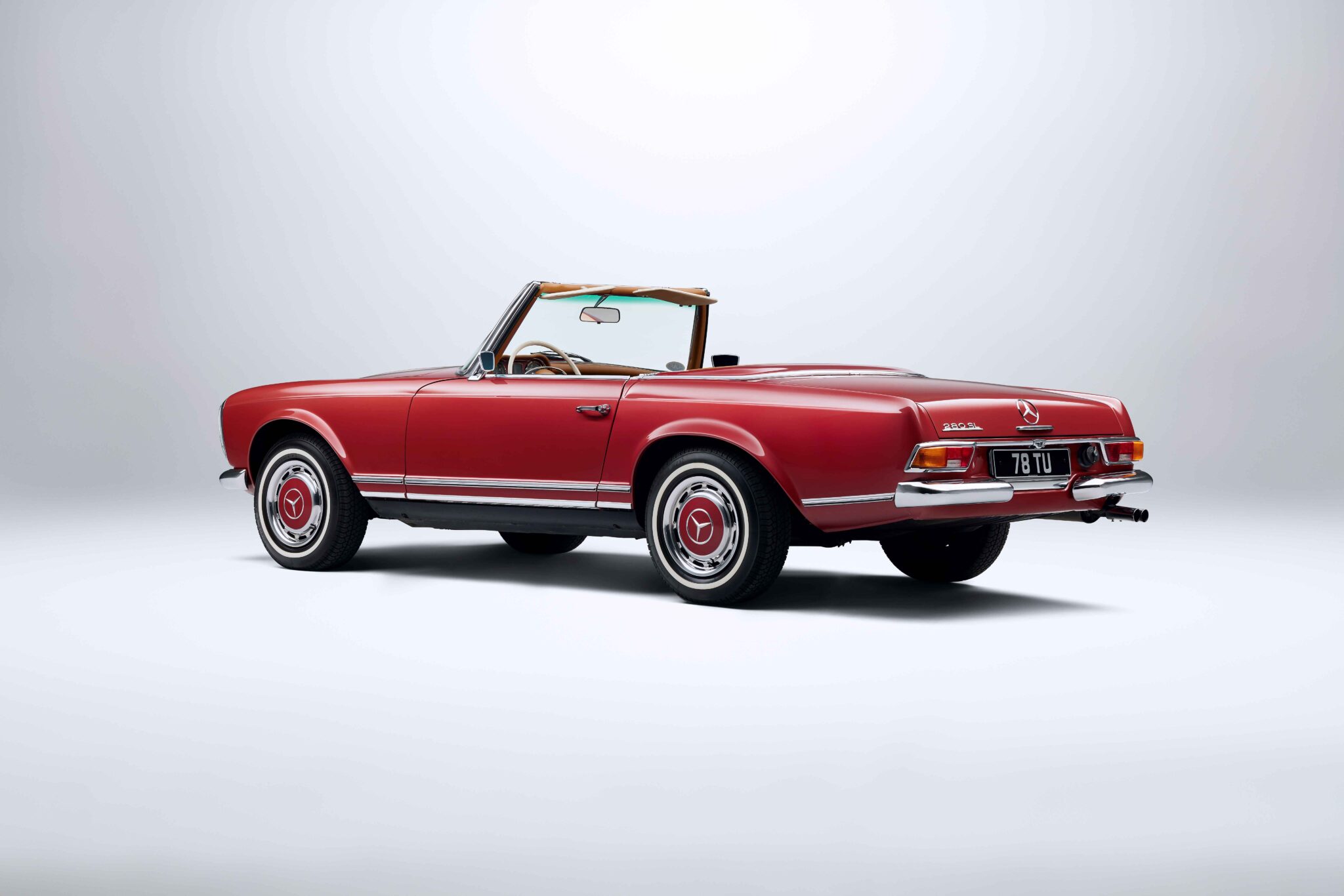 1969 Mercedes Benz W113 280SL Metallic Red (571) with Cognac Leather ...