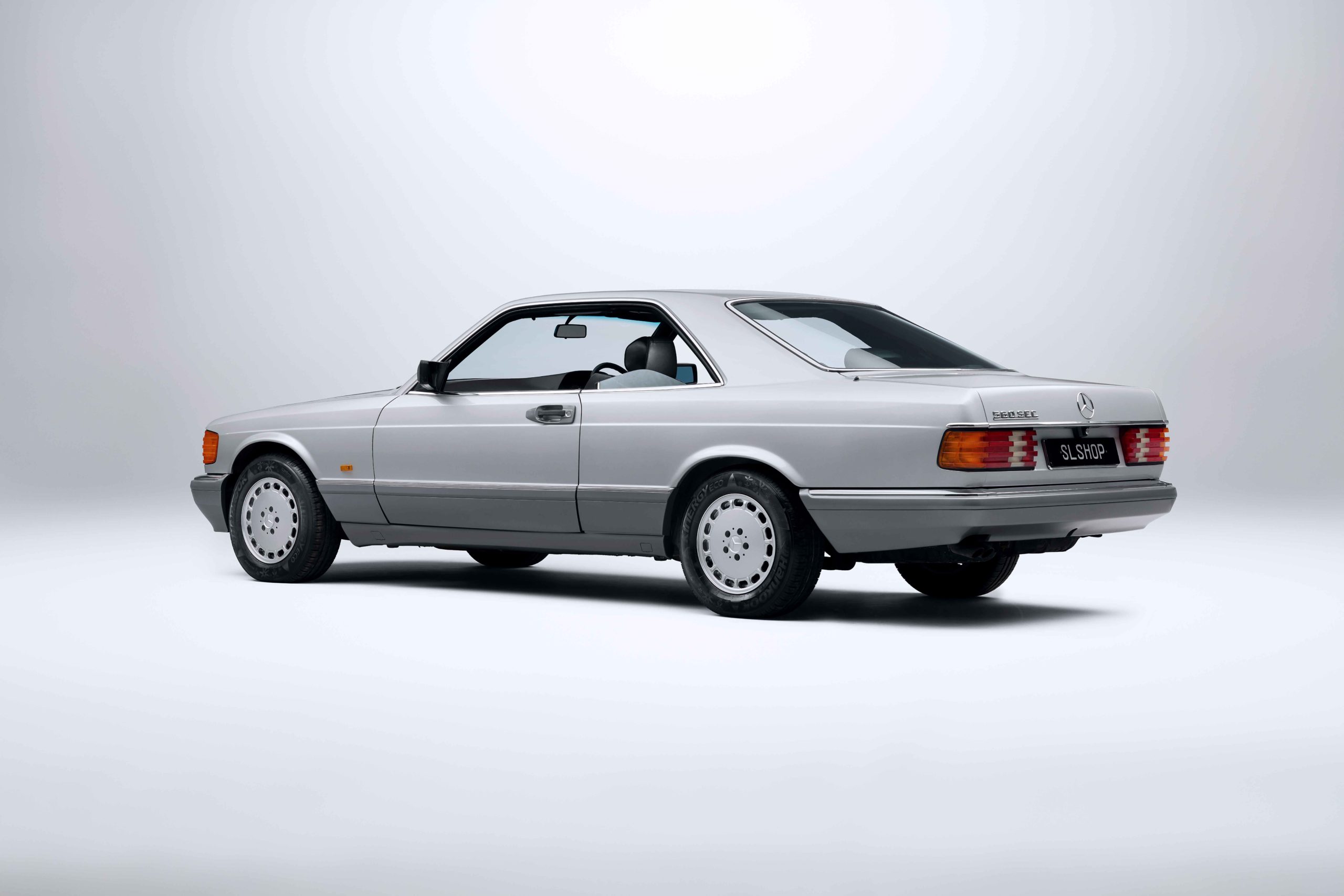 1988 Mercedes Benz W126 560SEC Astral Silver (735) with Black Leather ...