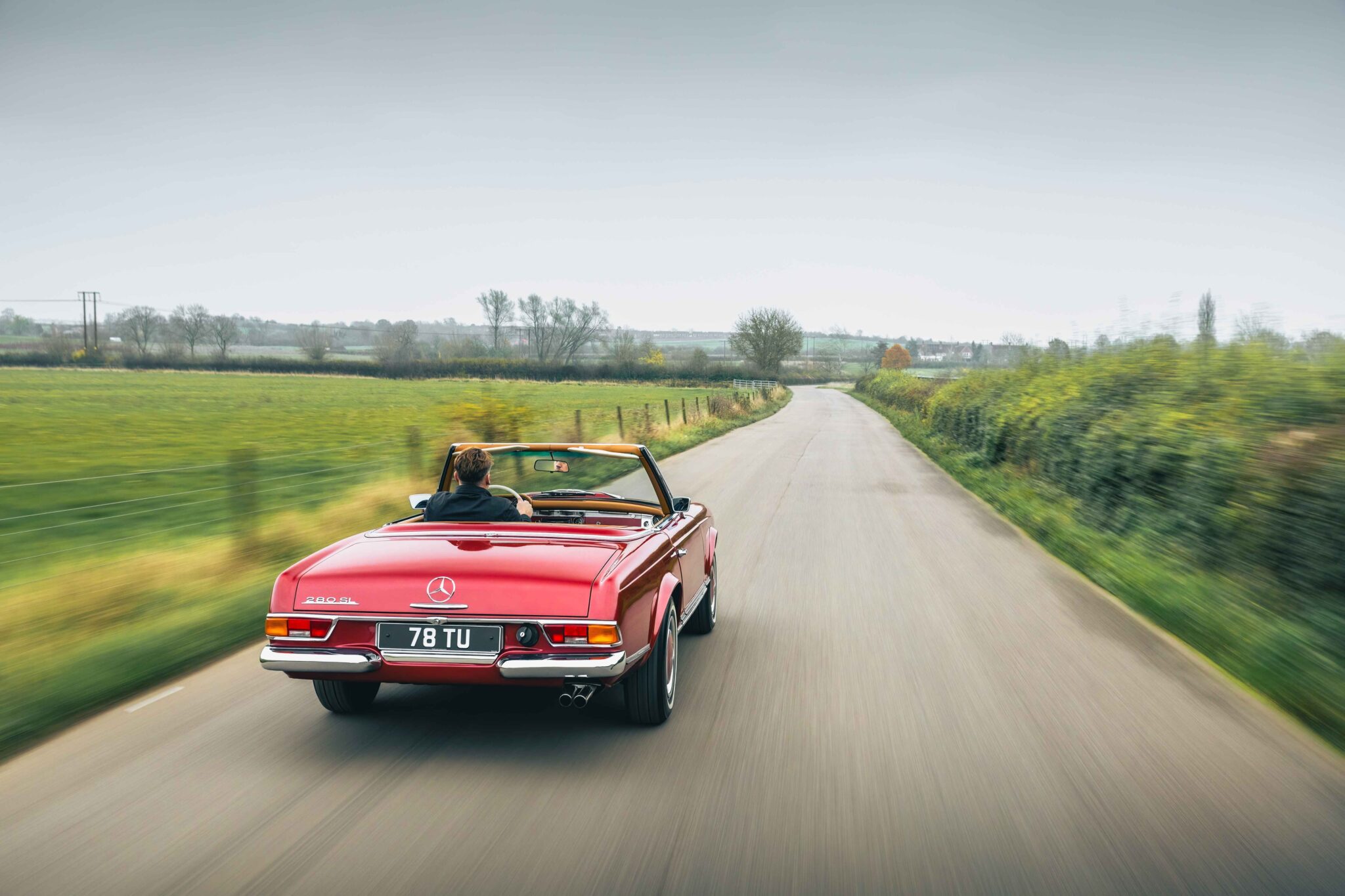 1969 Mercedes Benz W113 280SL Metallic Red (571) with Cognac Leather ...