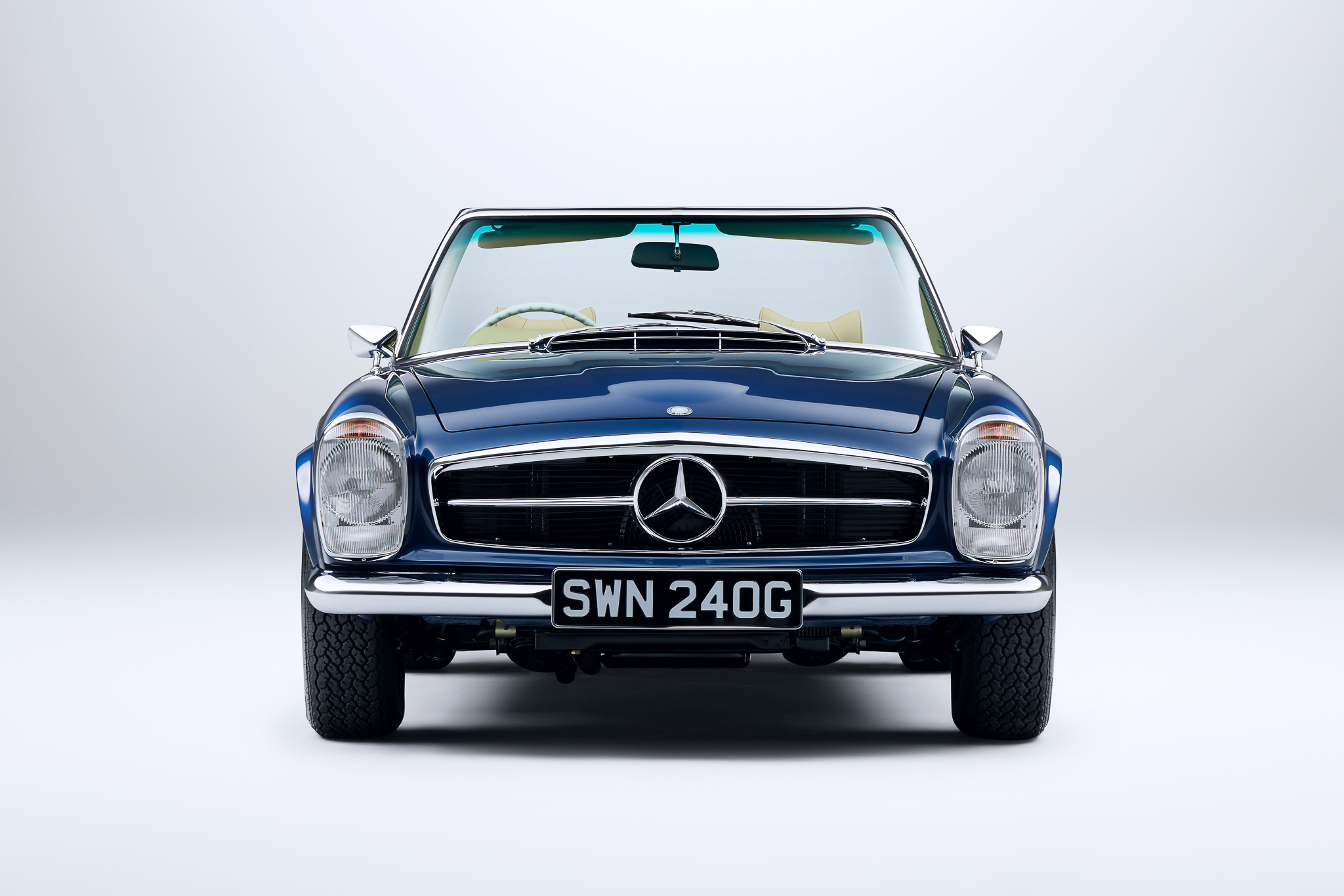 1969 Mercedes Benz W113 280SL Automatic Medium Blue (387) with Cream ...