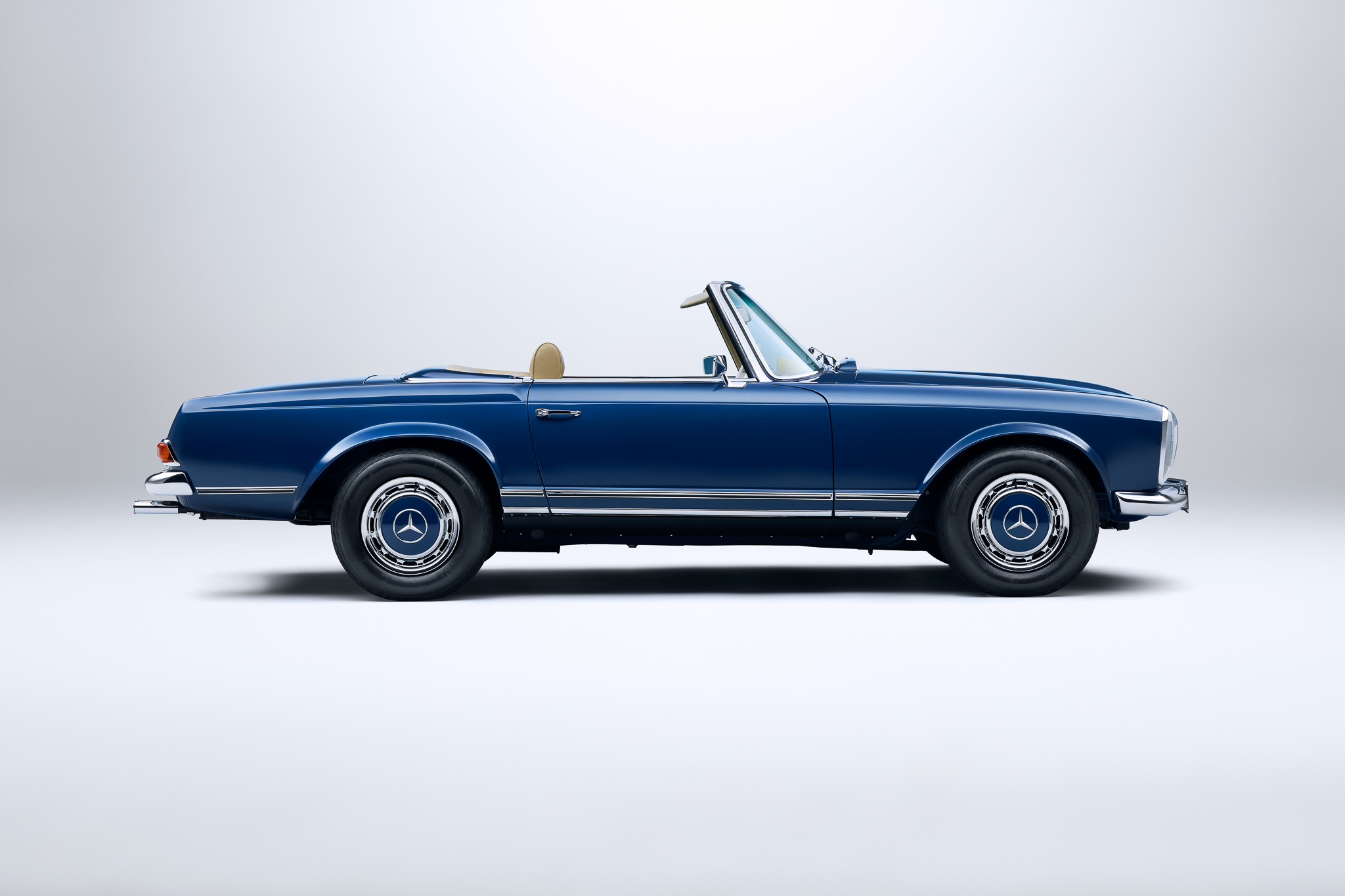 1969 Mercedes Benz W113 280SL Automatic Medium Blue (387) with Cream ...
