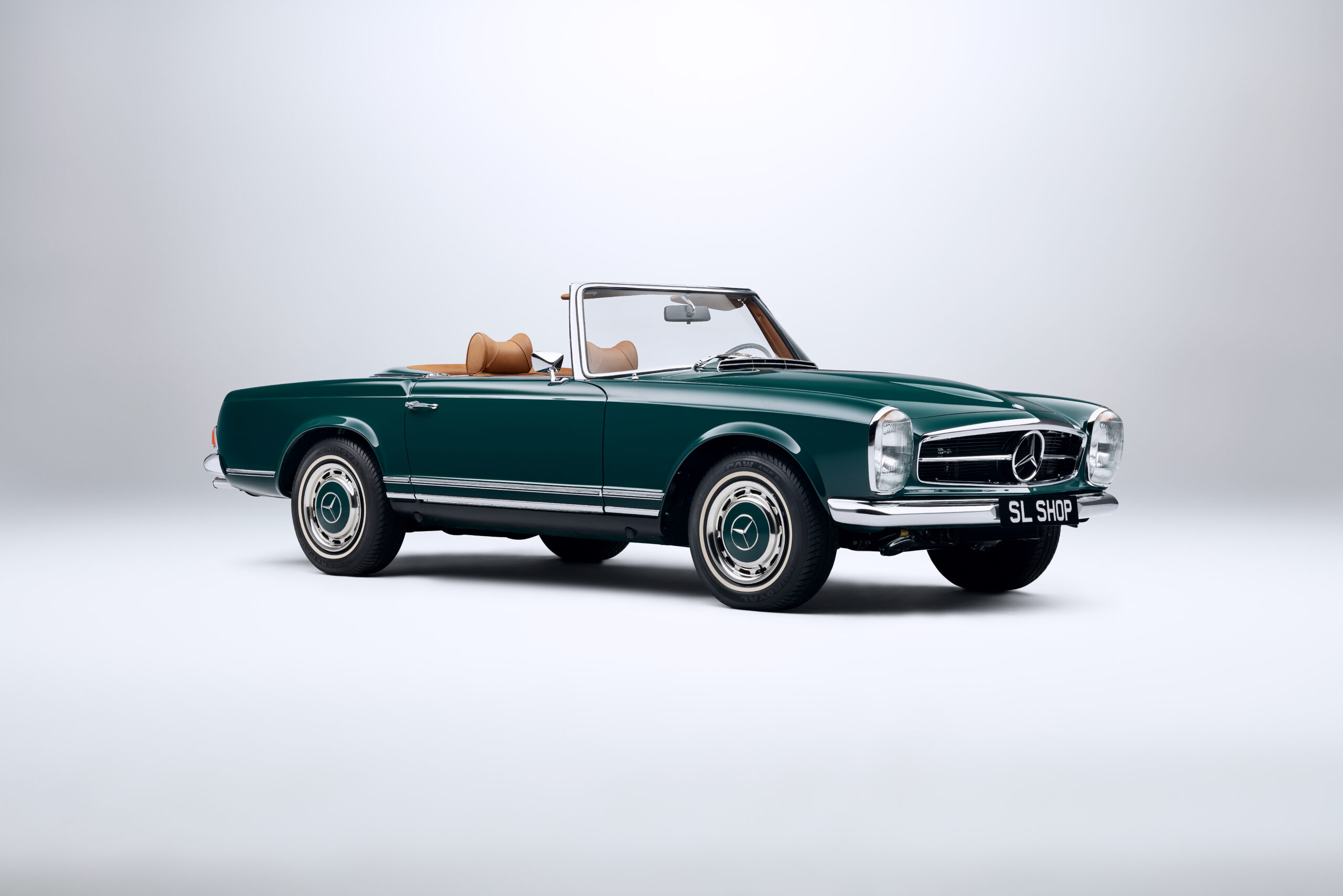1970 Mercedes Benz W113 280SL Dark Green (268) with Cognac Leather (140 ...