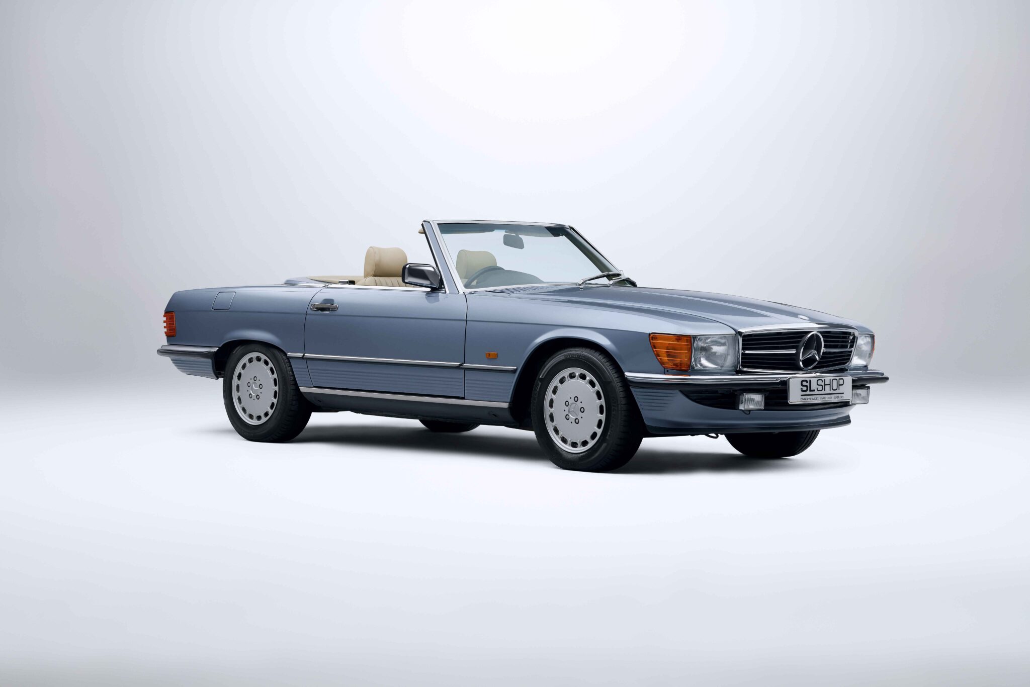 1989 Mercedes Benz R107 300SL Diamond Blue (355) with Beige Leather ...