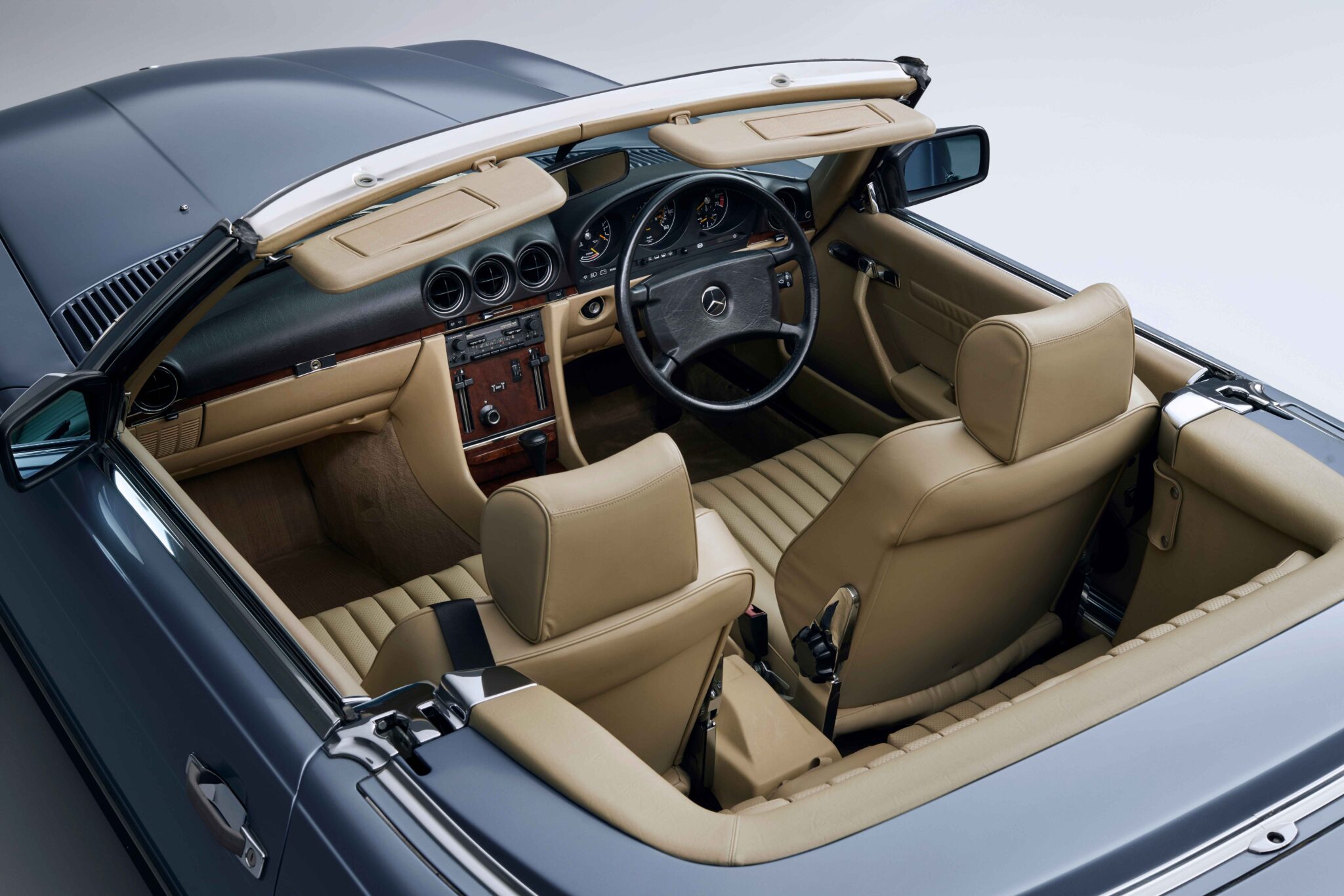 1989 Mercedes Benz R107 300SL Diamond Blue (355) with Beige Leather ...