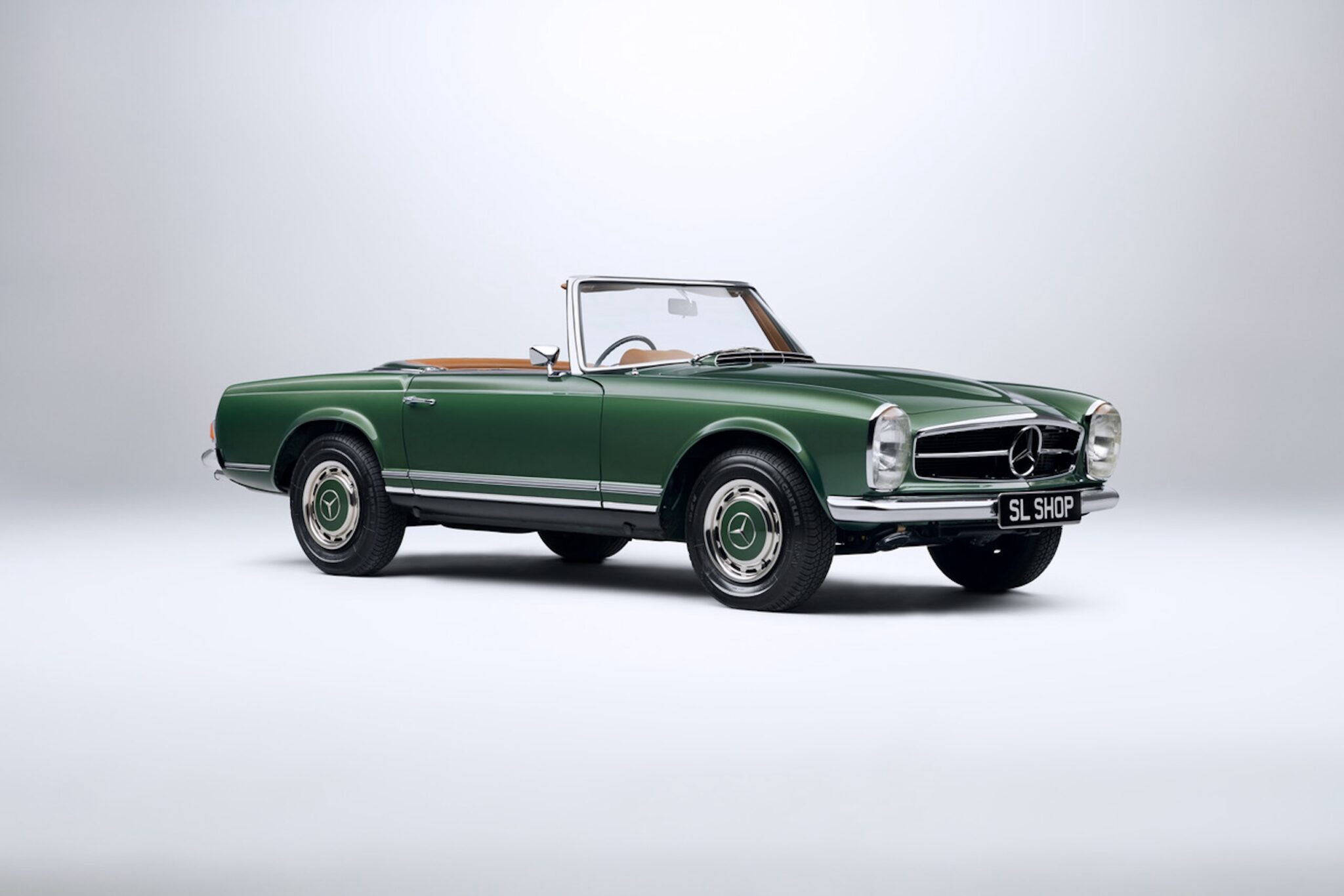 1969 Mercedes Benz W113 280SL Moss Green (834) with Bamboo (465) AHS ...