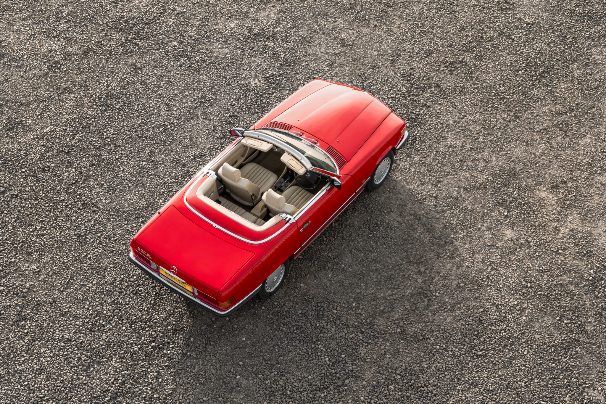 1989 Mercedes-Benz R107 300 SL RHD Auto Signal Red (568) with Cream ...