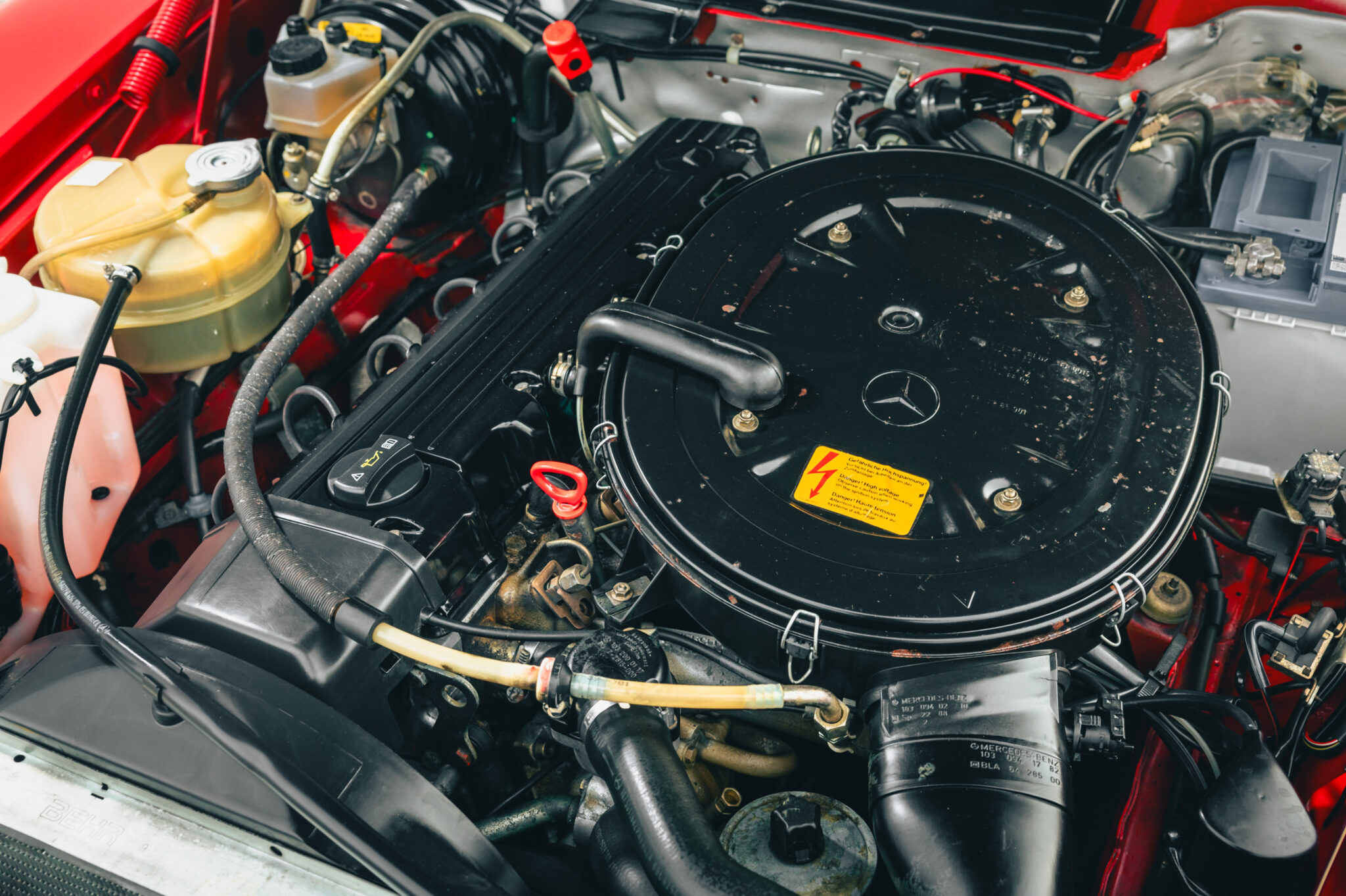 1989 Mercedes-Benz R107 300 SL RHD Auto Signal Red (568) with Cream ...