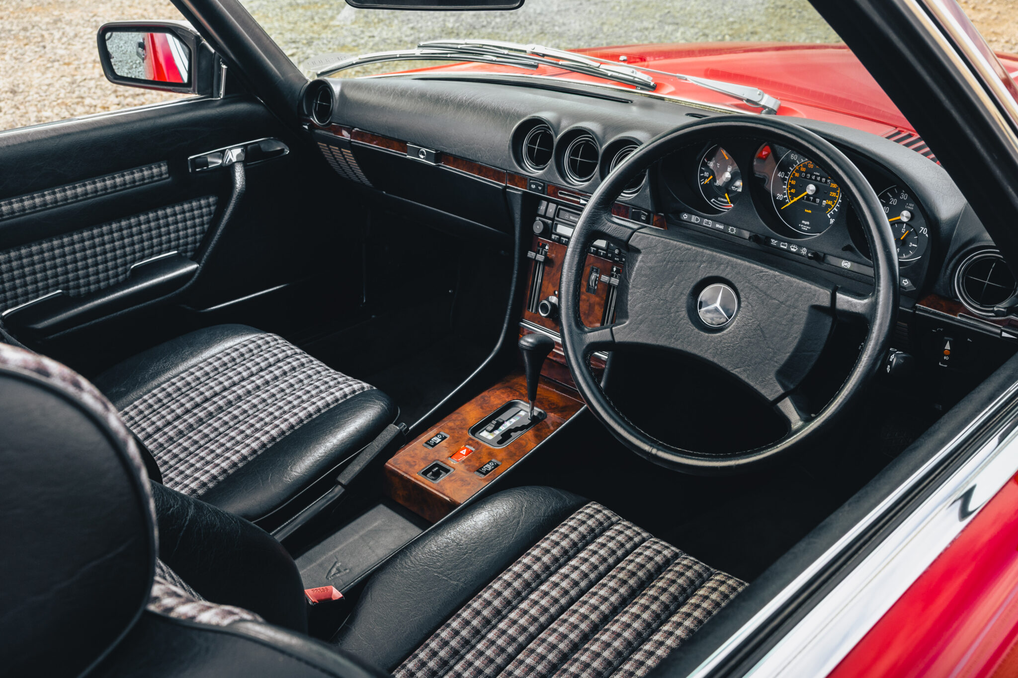 1988 Mercedes-Benz 300SL R107 Signal Red With Black Sports Check F768 ...